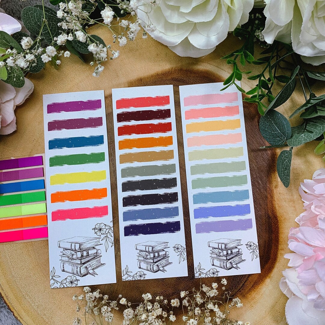 Customizable Annotating Bookmark: Pastel & Dark Colors - Etsy