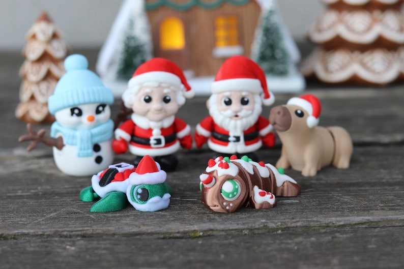 3D Printed Mini Flexi Christmas Fidget | 3D Printed Fidget Collectible ...
