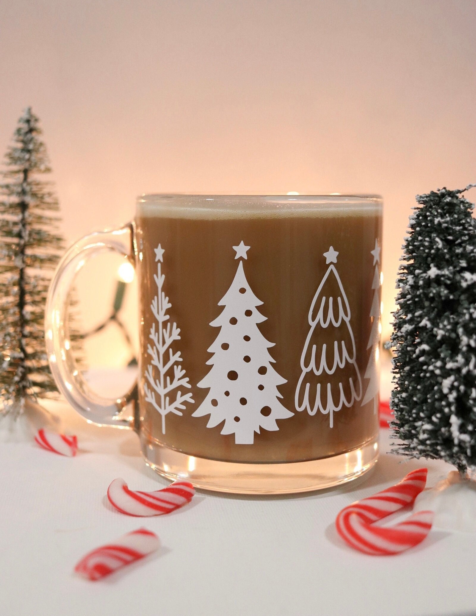 Clear christmas mugs store