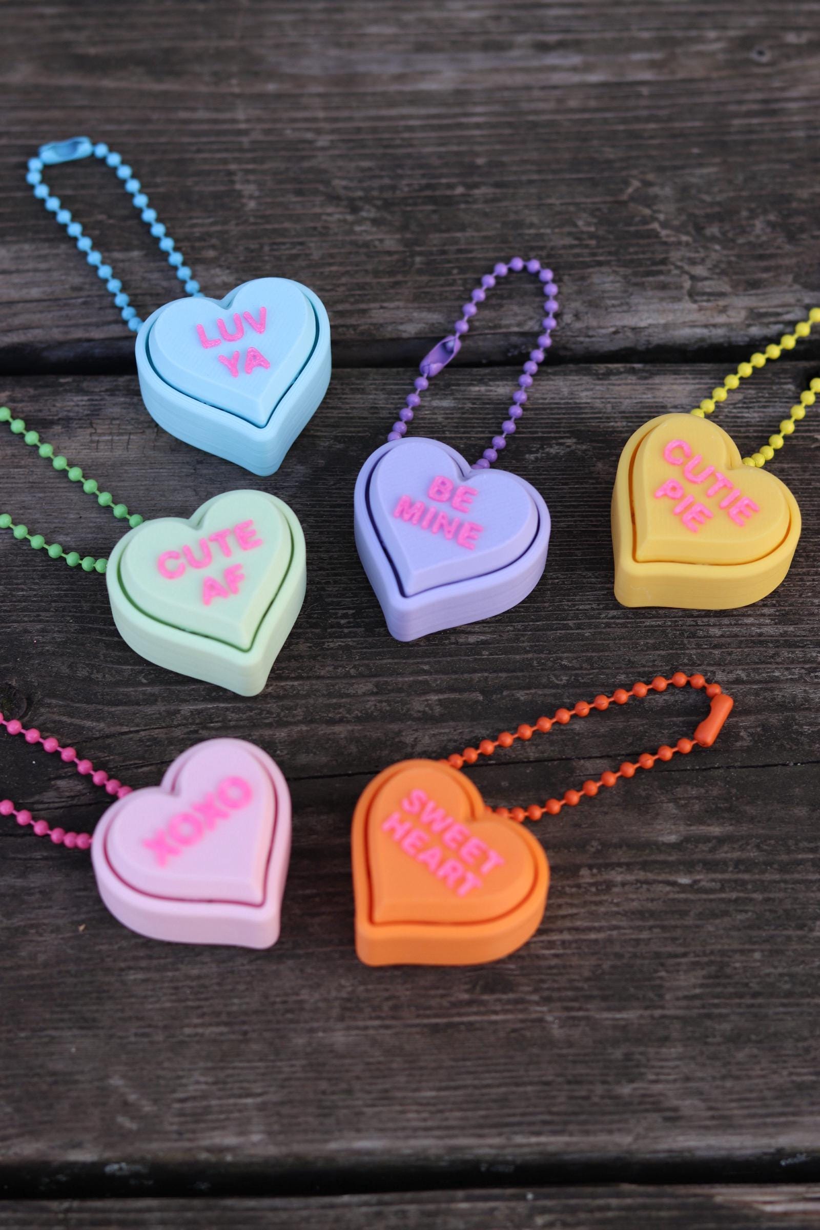 3D Printed Fidget Clicker | Heart Fidget Clickers | Valentines Day ...