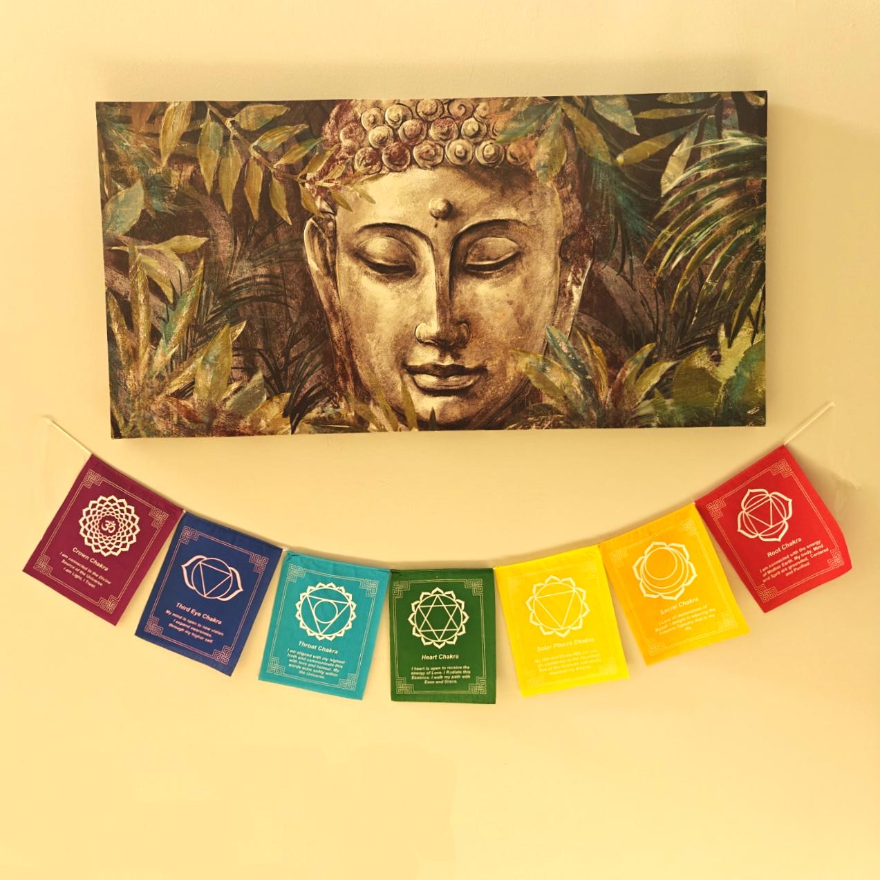 7 Chakra Flags, Kundalini Chakra String Flags, Outdoor/indoor Yoga ...