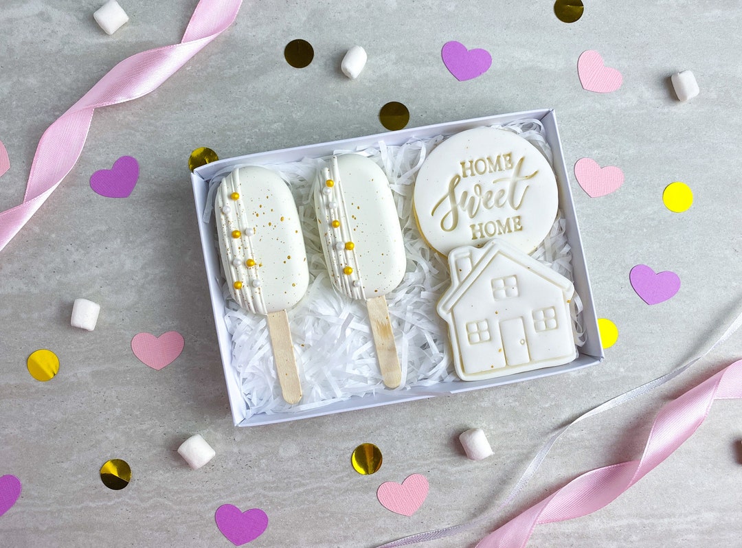 NEW HOME Cakesicle and Biscuit Treat Box Housewarming Gift Home Sweet ...