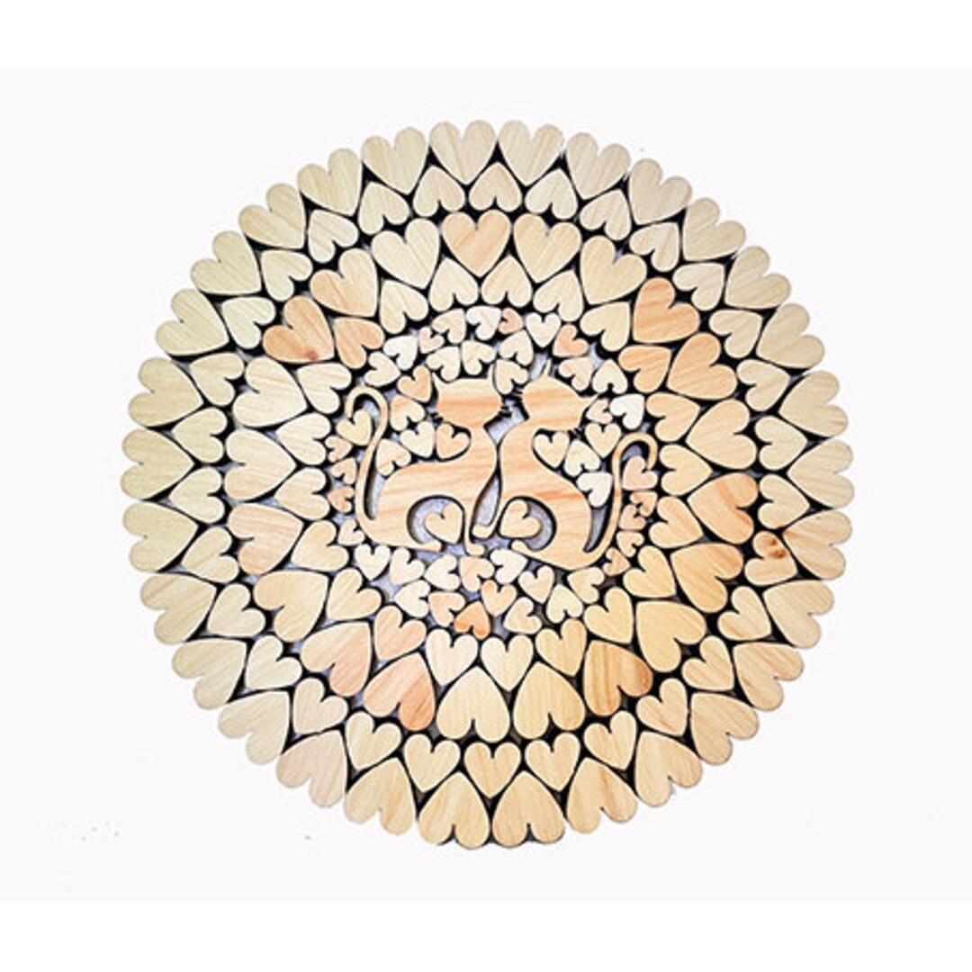 Wooden Trivet With Cats, Trivet With Hearts, Trivets for Hot Dishes ...
