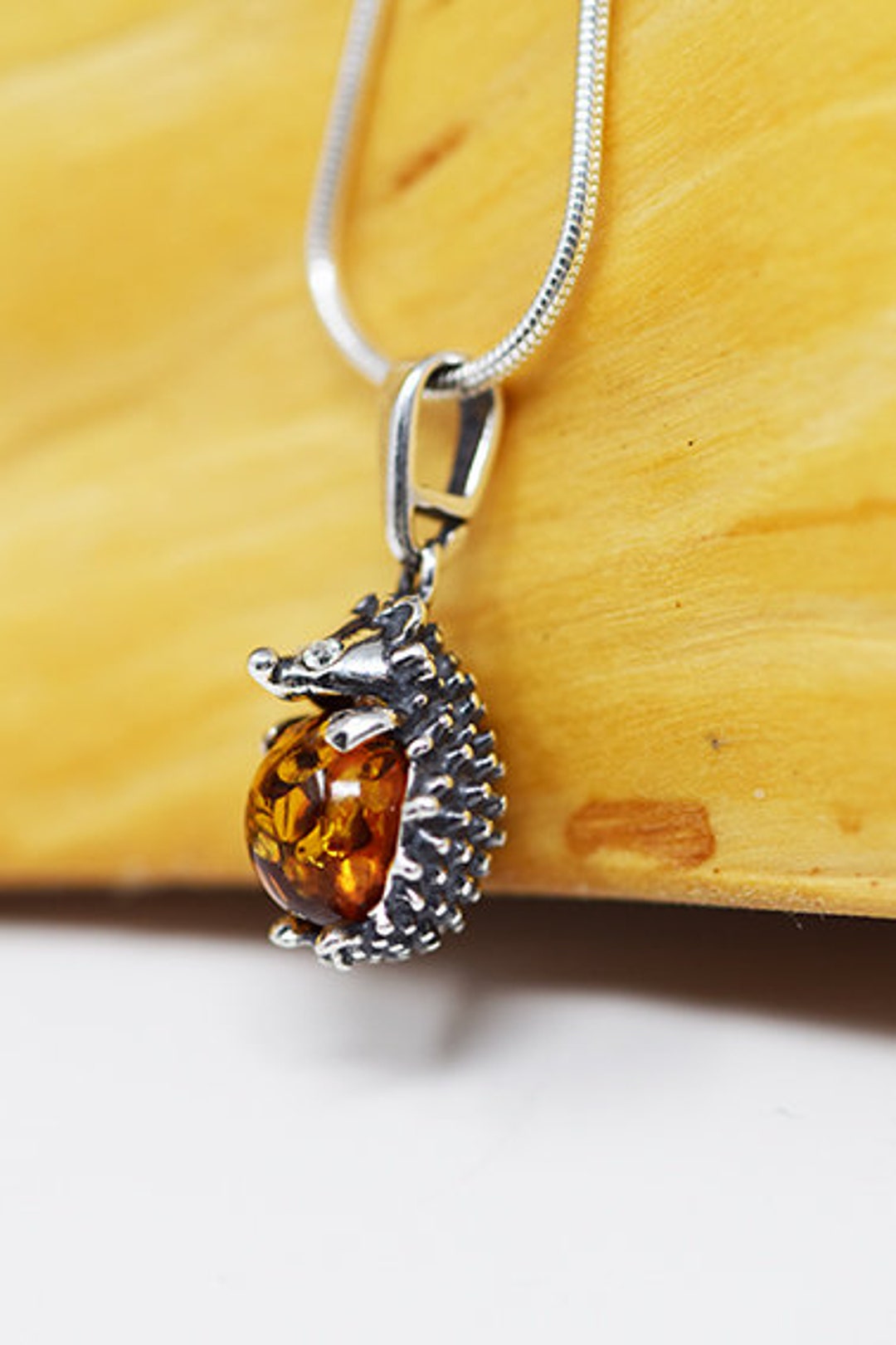 Hedgehog Necklace, Sterling Silver Hedgehog Pendant, Hedgehog Jewelry ...