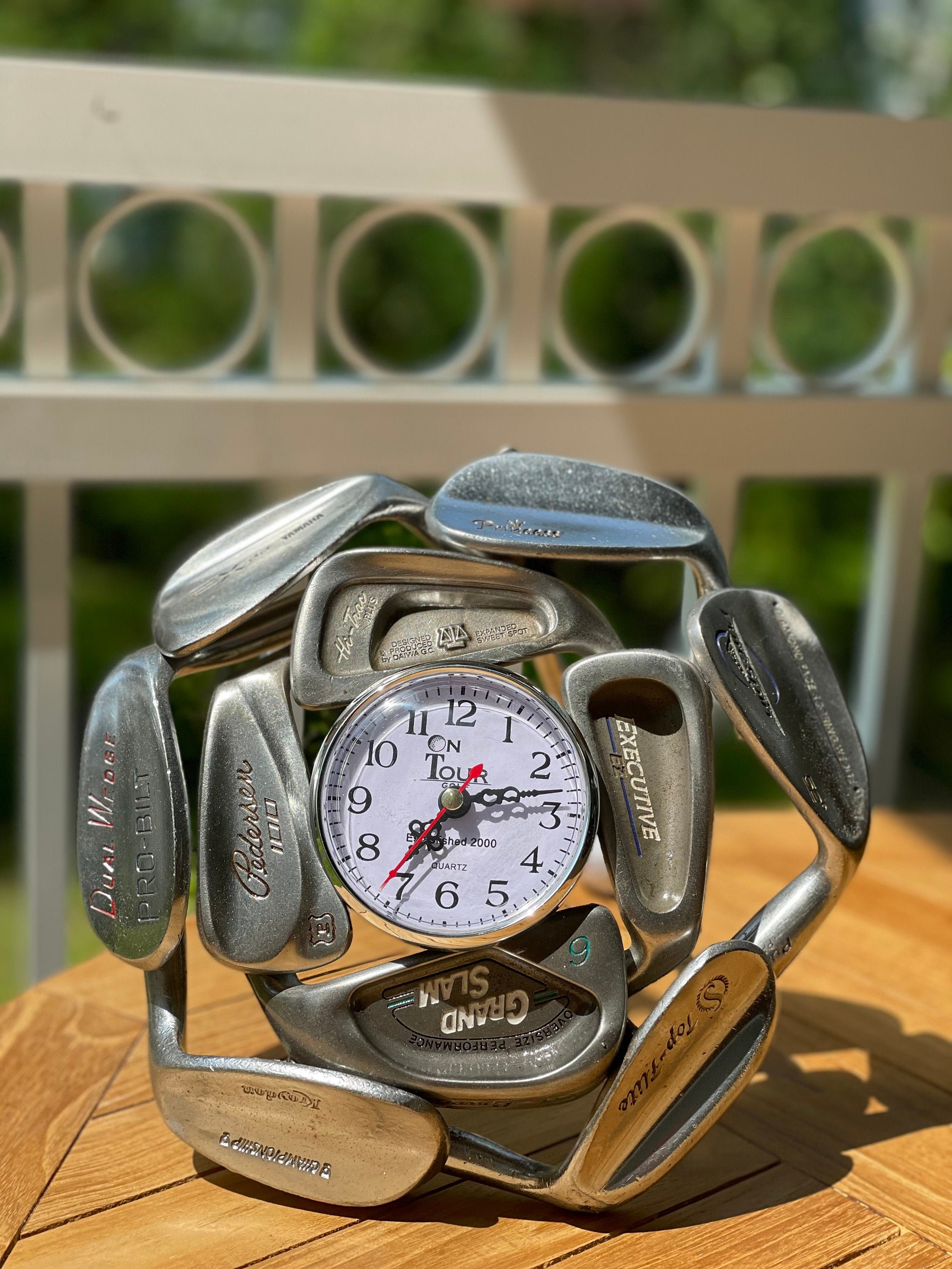 Golf Club Clock Made From Recycled Golf Irons and Drivers | Etsy