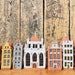 Set Polish Mini Houses, Ceramic House Tealight Candle Holder Ceramic ...