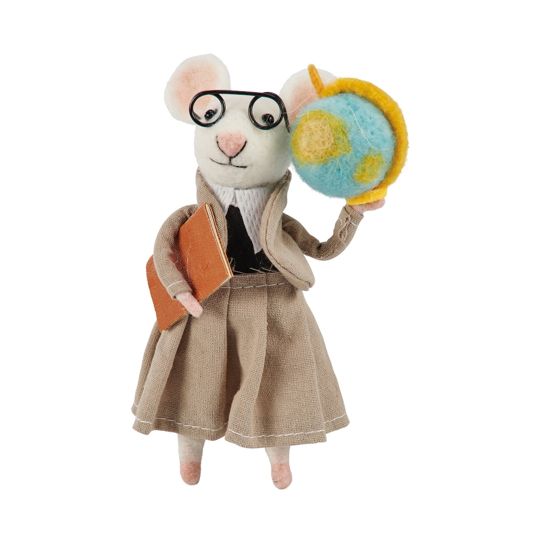 Teacher Gifts, Felted Teacher Mouse, Needle Felted Mouse, Teacher Decor ...