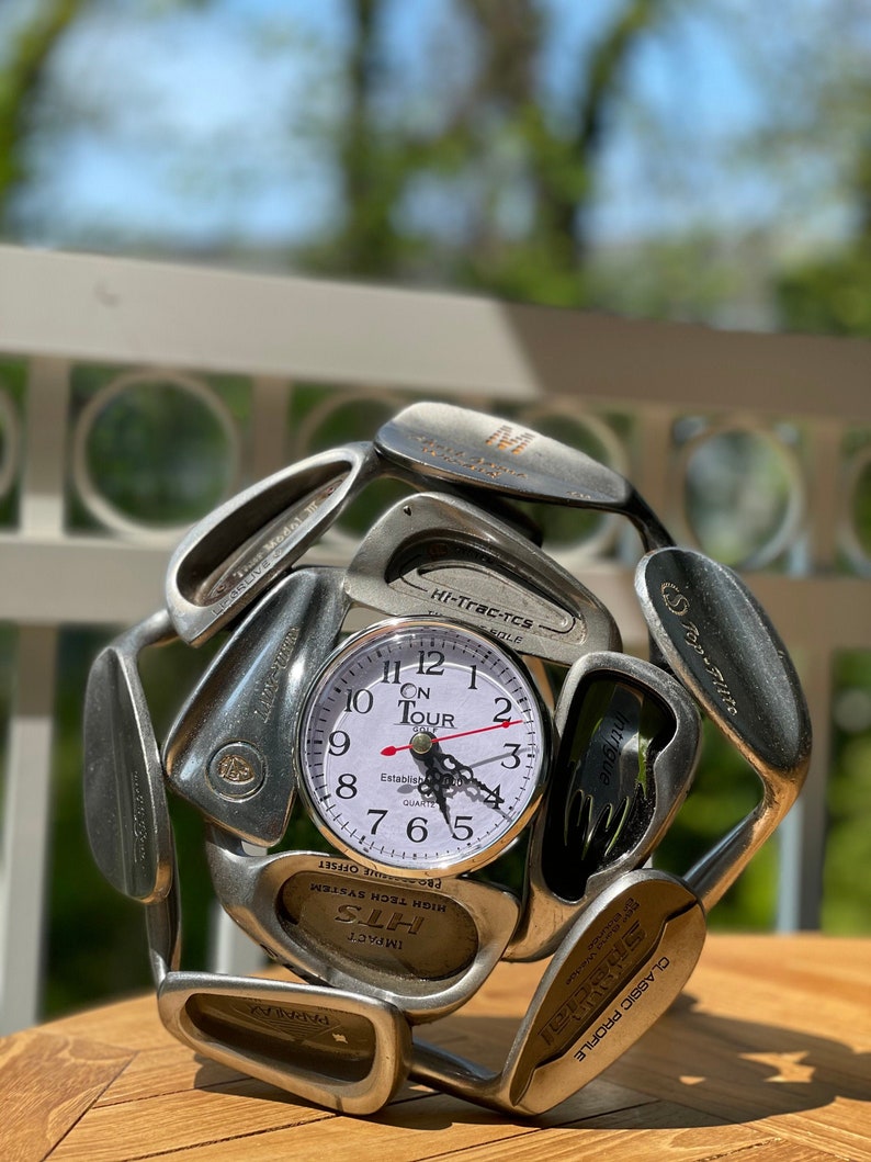 Golf Club Clock Made From Recycled Golf Irons and Drivers - Etsy