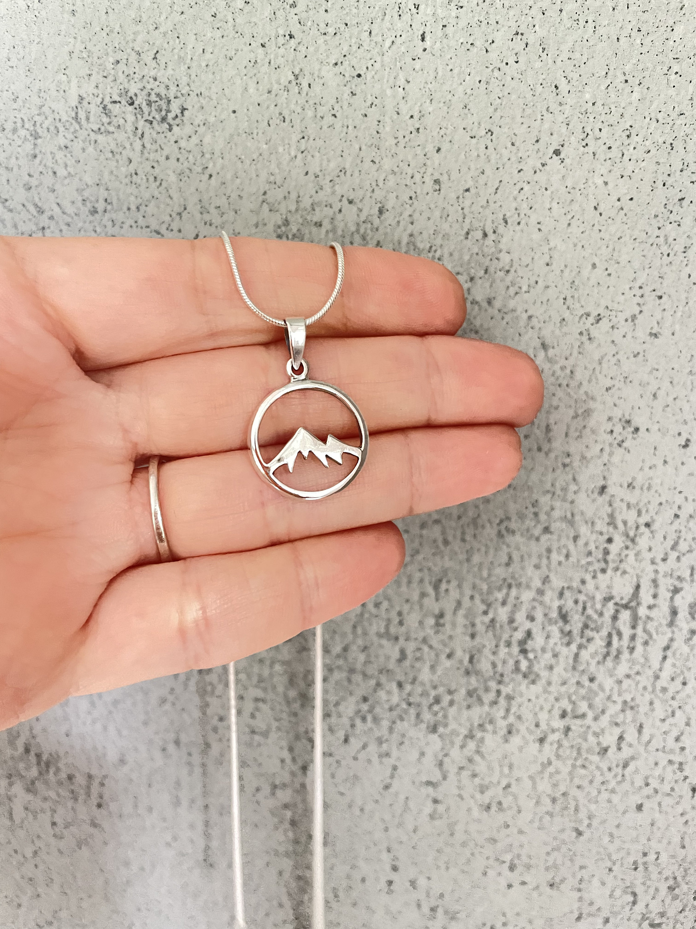 Mountain Pendant Sterling Silver Mountain Pendant Mountain | Etsy