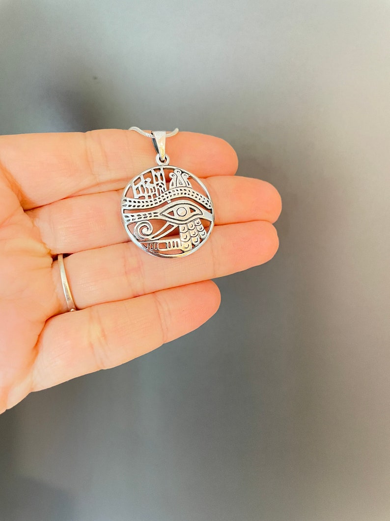 Eye of Horus Necklace Sterling Silver Horus Eye Eye of Ra - Etsy