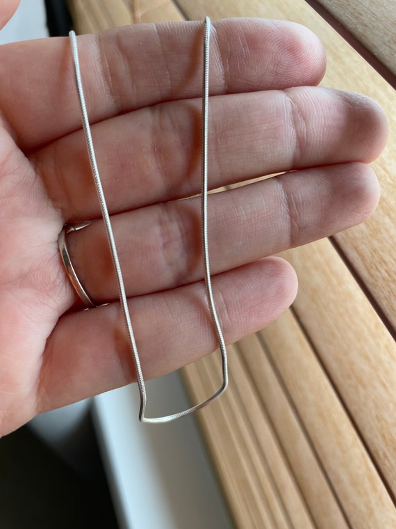 Snake chain 925 sterling silver chain. Women's Sterling | Etsy