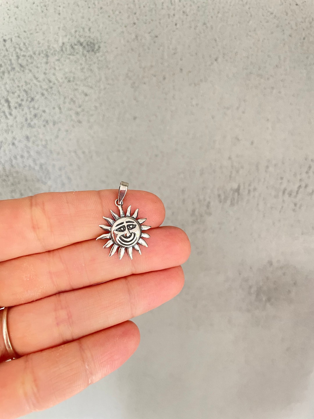 Sun Pendant, Sun Necklace, Sun Jewelry, Silver Sun, Silver Sun Necklace ...