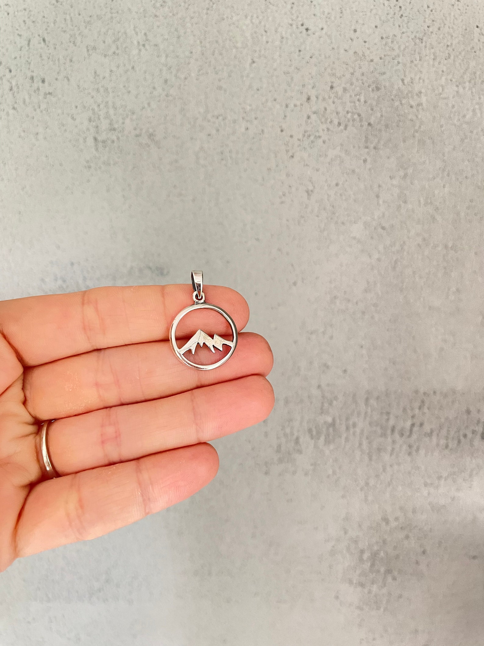 Mountain Pendant, Sterling Silver Mountain Pendant, Mountain Range ...