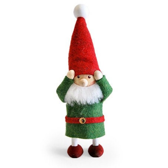 Amazed Santa. Santa Gnome Christmas Ornament With String. | Etsy