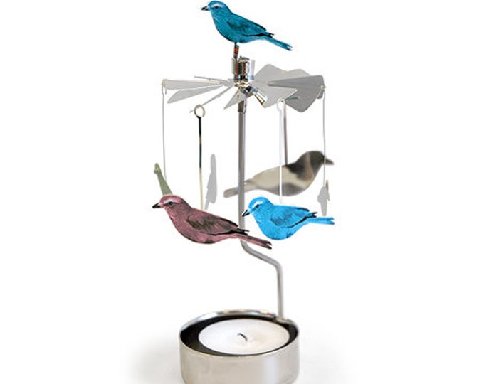 Spinning Candle Holders Bird. Rotary Candle Holders. Blue Bird. Candle ...