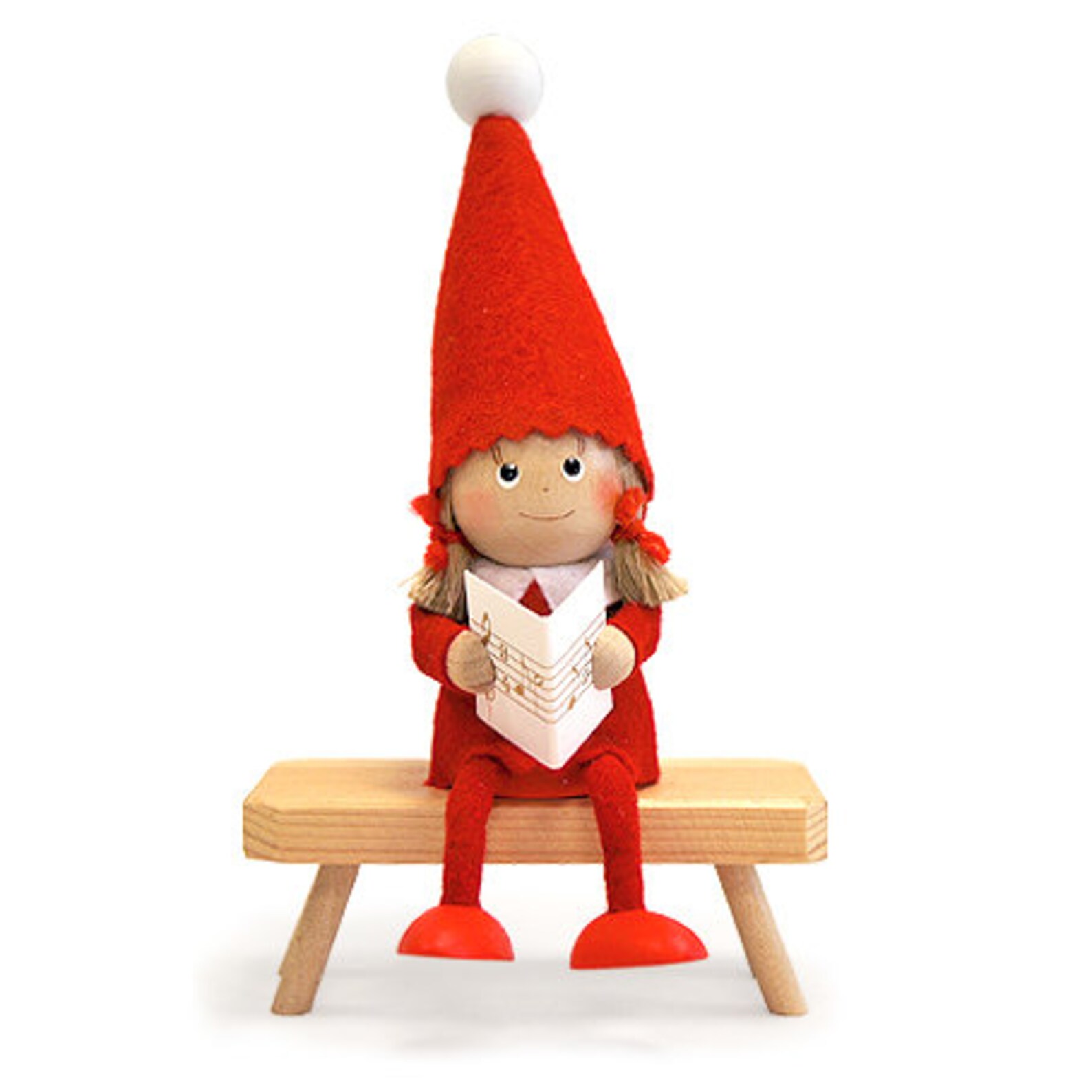 Girl With Notes, Girl Singing, Gnome Christmas Ornament With String ...