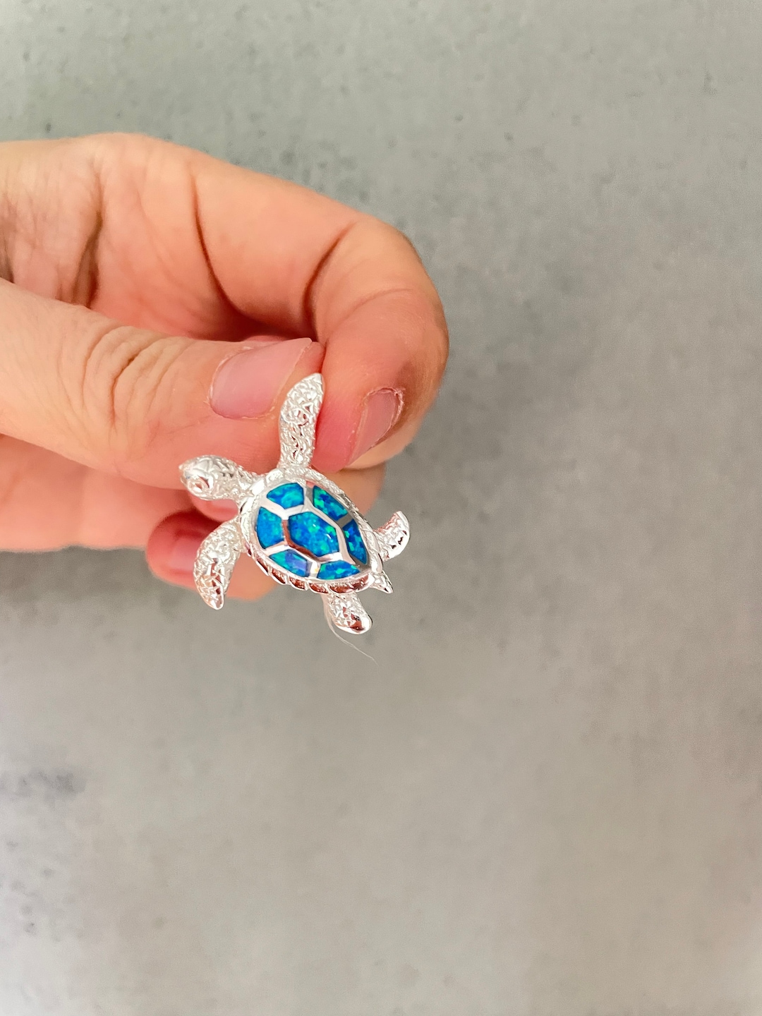 Turtle Pendant Sterling Silver Opal, Turtle Jewelry, Turtle Necklace ...
