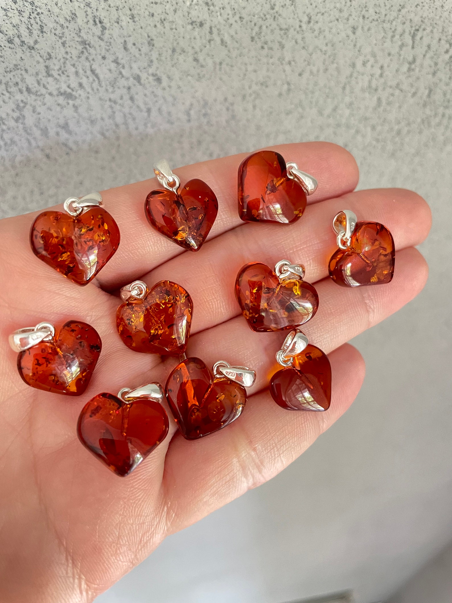 Heart pendant. Baltic amber heart pendant Sterling Silver | Etsy