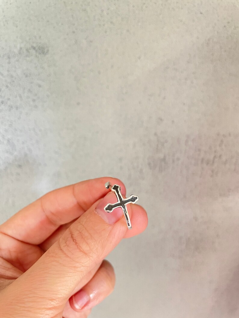Sterling Silver Cross Adjustable Ring. Silver Ring With a - Etsy