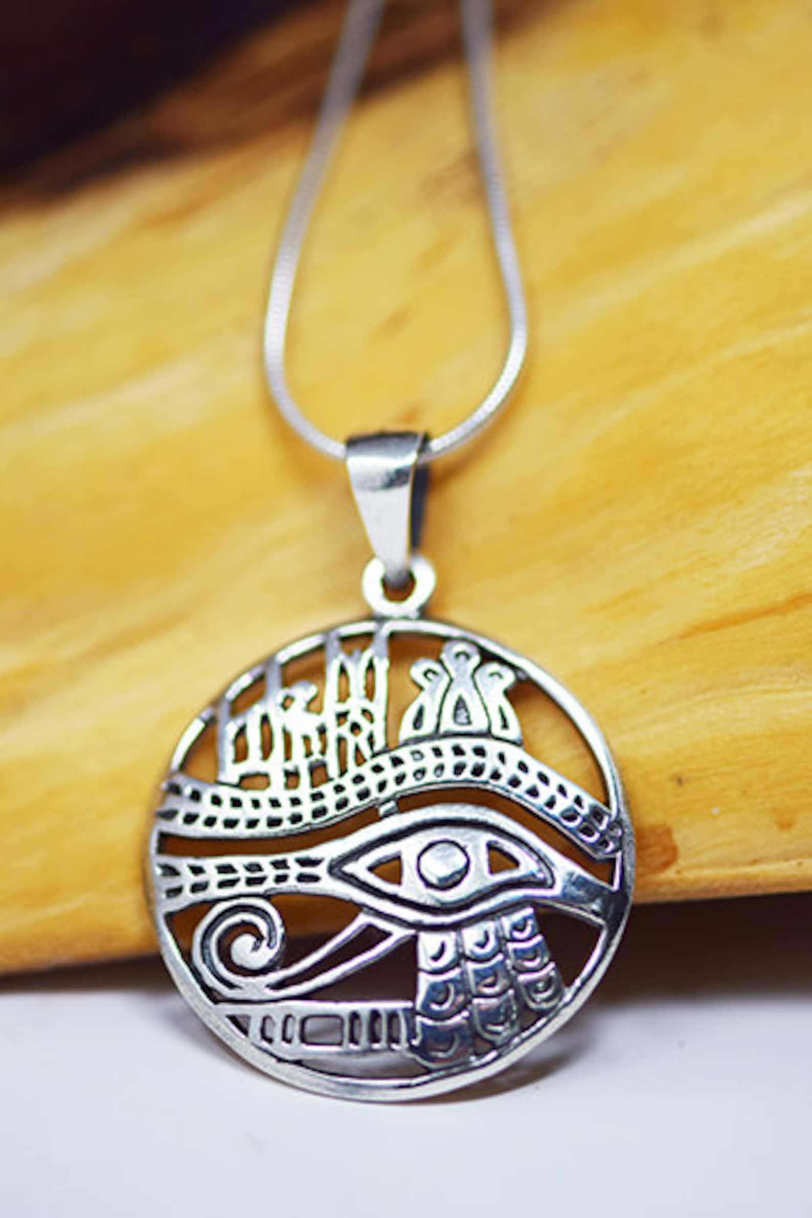 Eye of Horus Necklace Sterling Silver Horus Eye Eye of Ra - Etsy