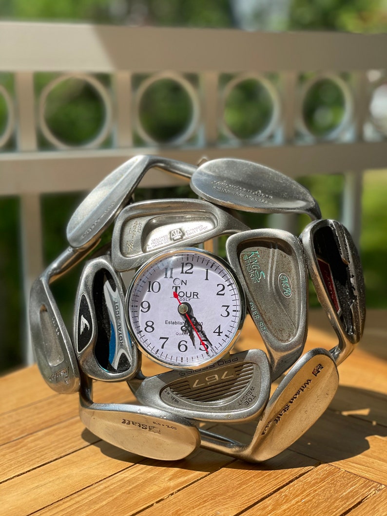 Golf Club Clock. Made From Recycled Golf Irons. Golf Gifts for Men ...