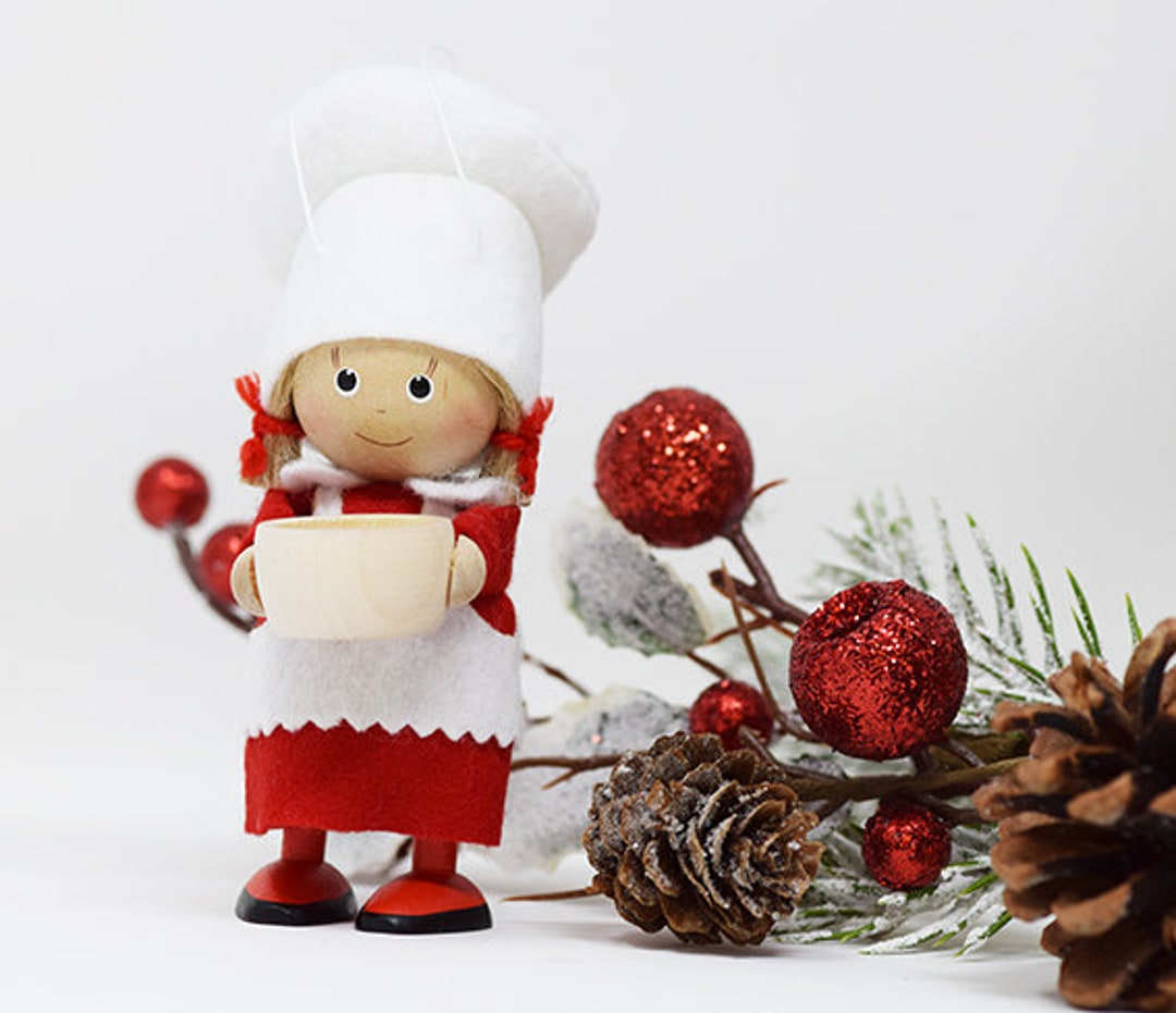 Girl Cooking, Girl Chef, Girl Cook, Chef Christmas Ornament With String ...