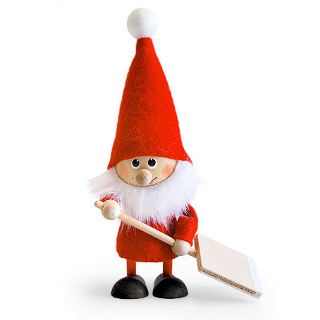 Santa With Snow Shovel. Santa Gnome Christmas Decoration With String ...