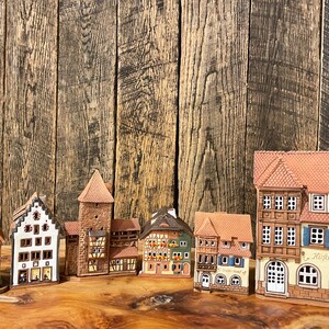 Mini Houses Set Germany, Bavaria, Rothenburg, Ceramic Candle House ...