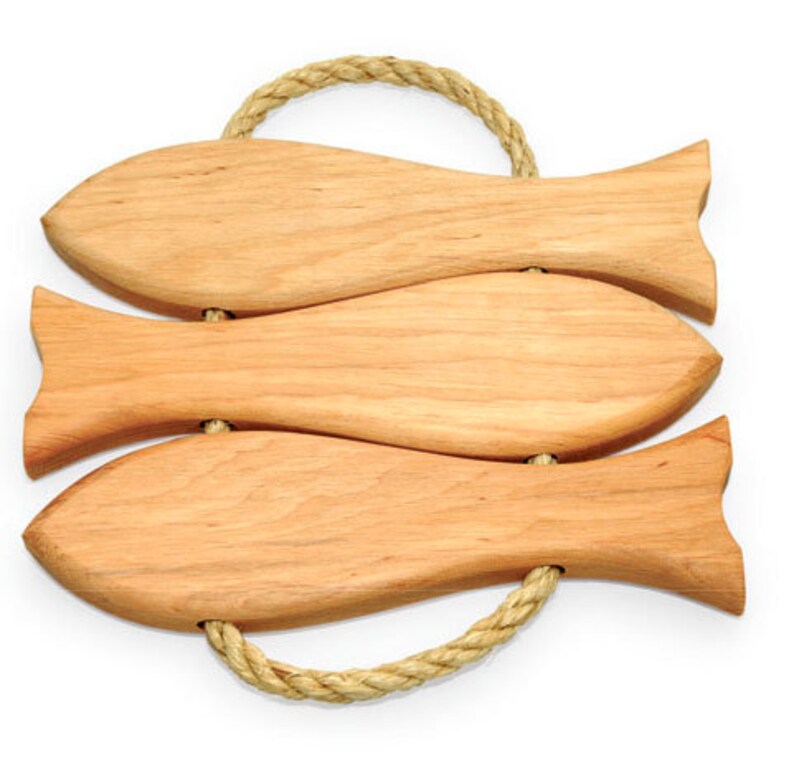 Trivets for Hot Dishes, Wooden Trivet Fish, Wooden Trivet for Hot, Wood ...