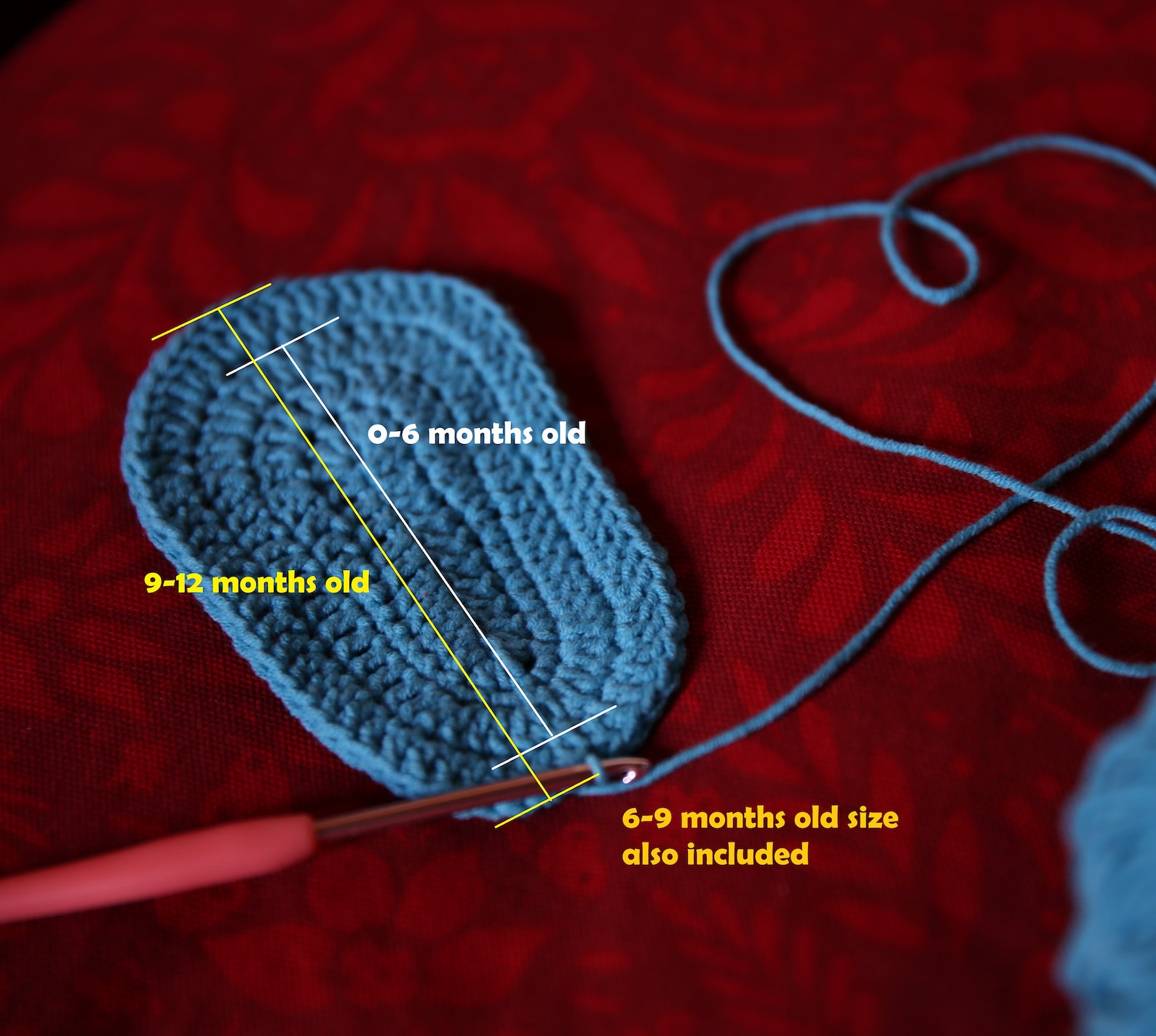 Crochet Baby Shoes' Sole Pattern - 3 Sizes - Etsy