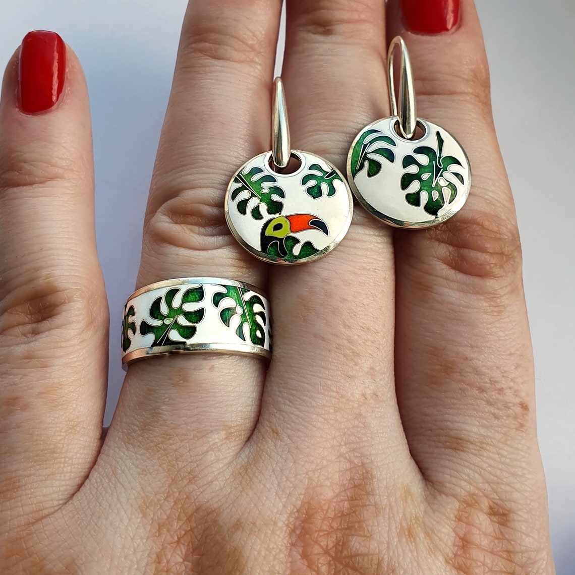 Monstera Ring, Monstera Leaf Ring, Tropical Ring, Plant Lover, Plant ...