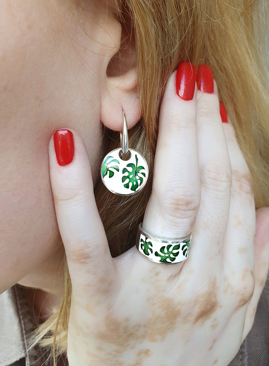 Monstera Ring, Monstera Leaf Ring, Tropical Ring, Plant Lover, Plant ...