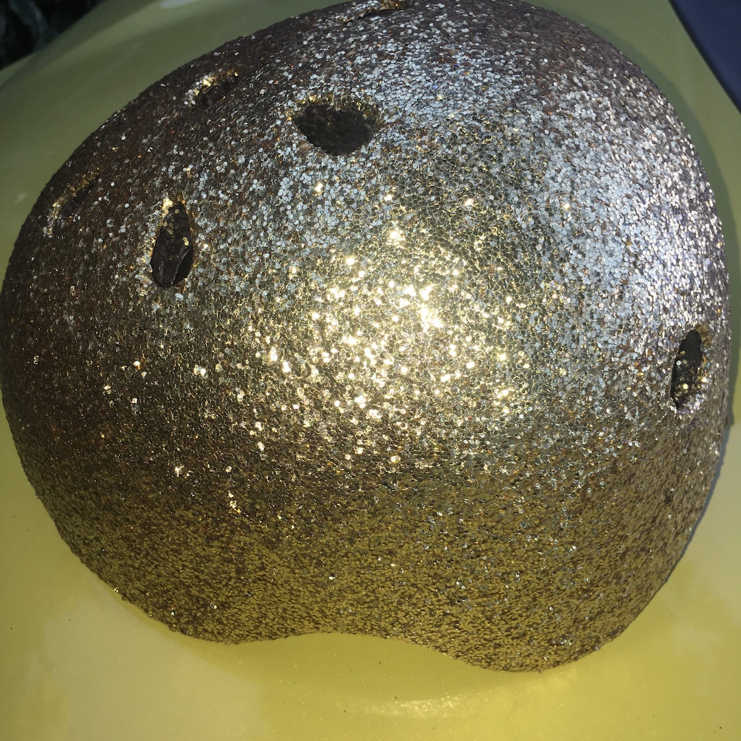 Gold Glitter Helmet - Etsy