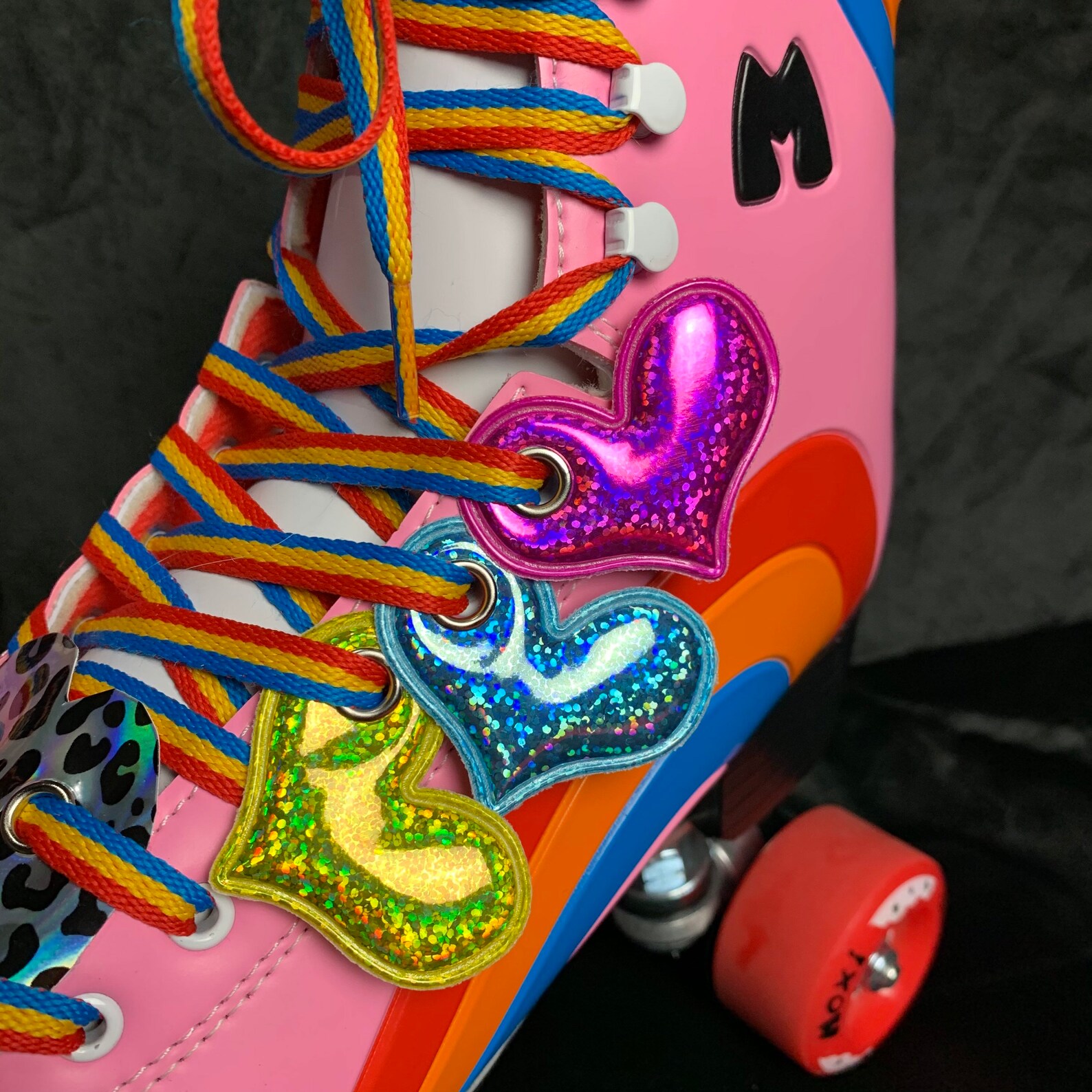 Holographic Puffy Heart Roller Skate Accessory - Etsy