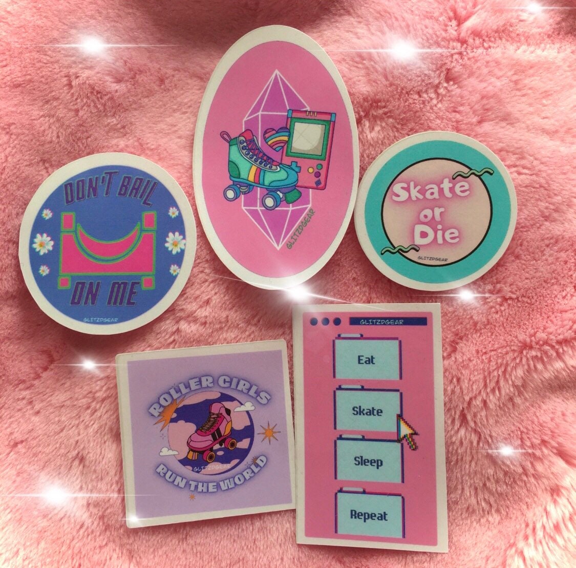 90s Roller Skate Sticker Pack - Etsy
