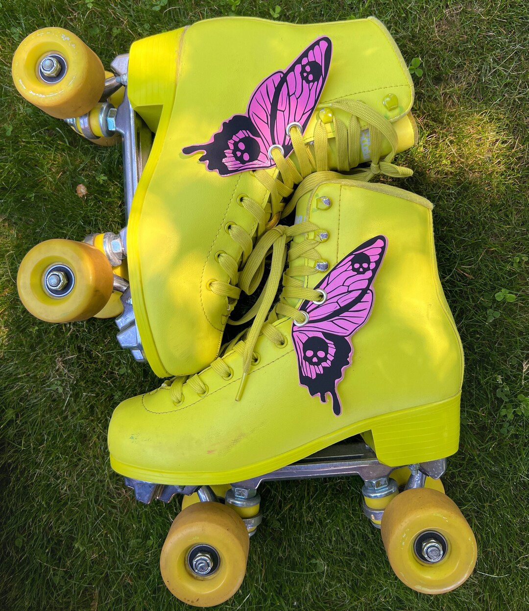 Goth Skull Roller Skate Wings | Skate Accessories | Roller Derby - Etsy