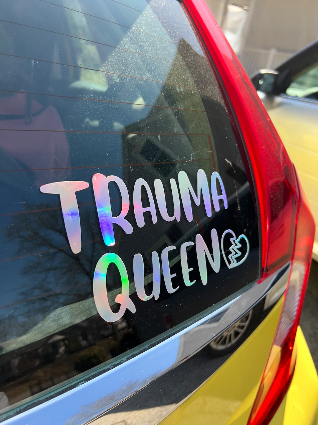 Trauma Queen Funny Vinyl Decal | for Car Bumper, Laptop, Water Bottle ...