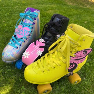 Goth Skull Roller Skate Wings | Skate Accessories | Roller Derby - Etsy