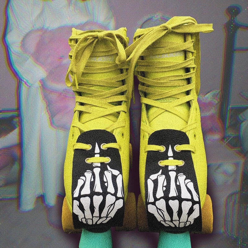 Mens Skull Skate Shoes - Etsy UK