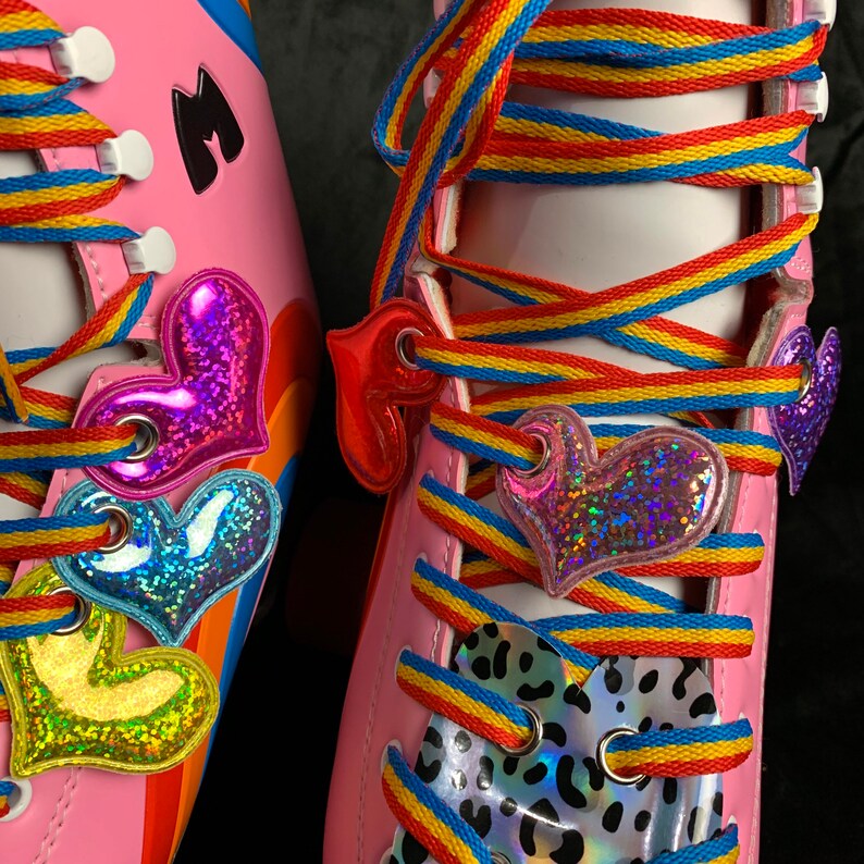 Holographic Puffy Heart Roller Skate Accessory - Etsy