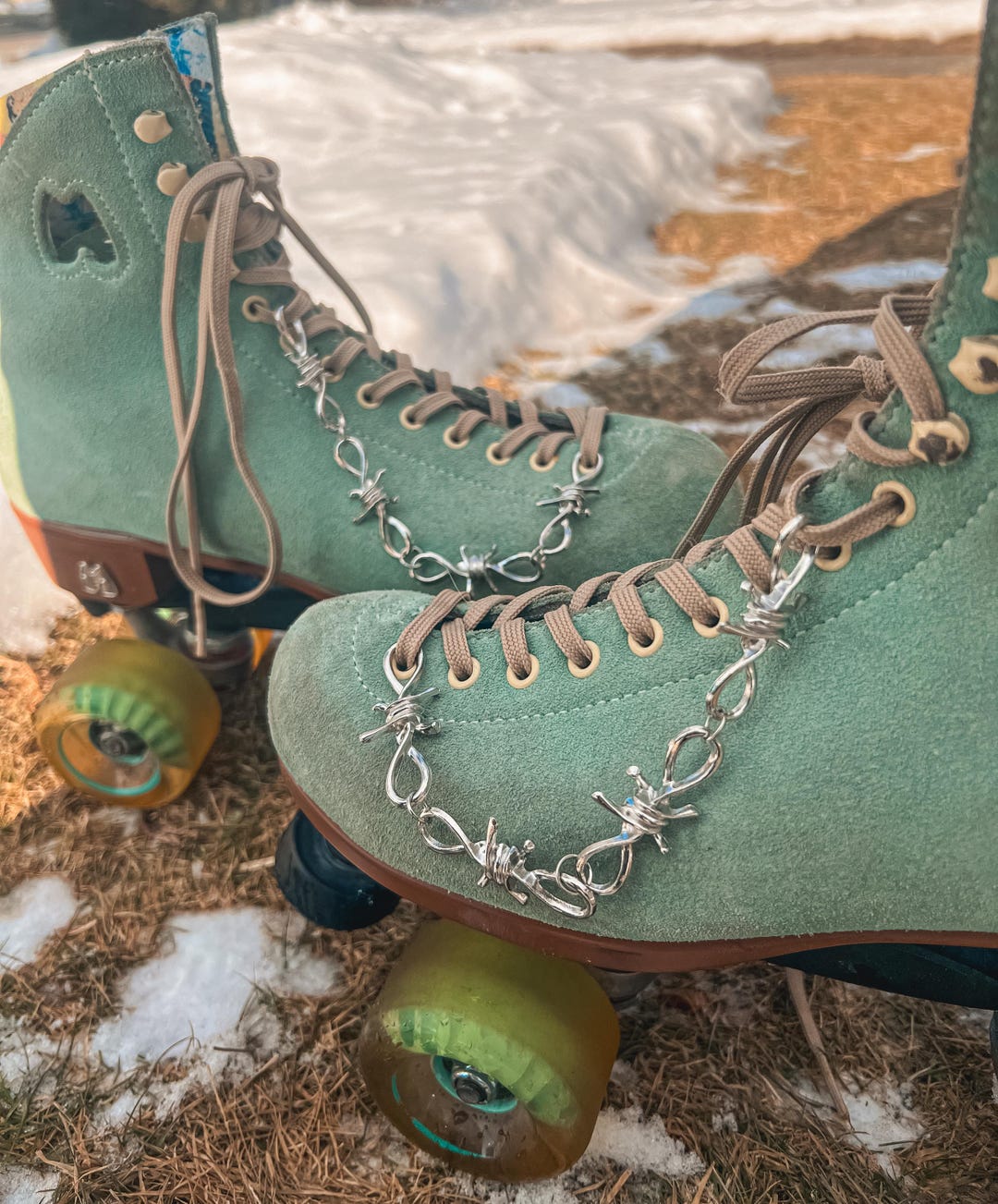 Barbed Wire Roller Skate Chain - Edgy Accessory for Skates, Boots, and ...