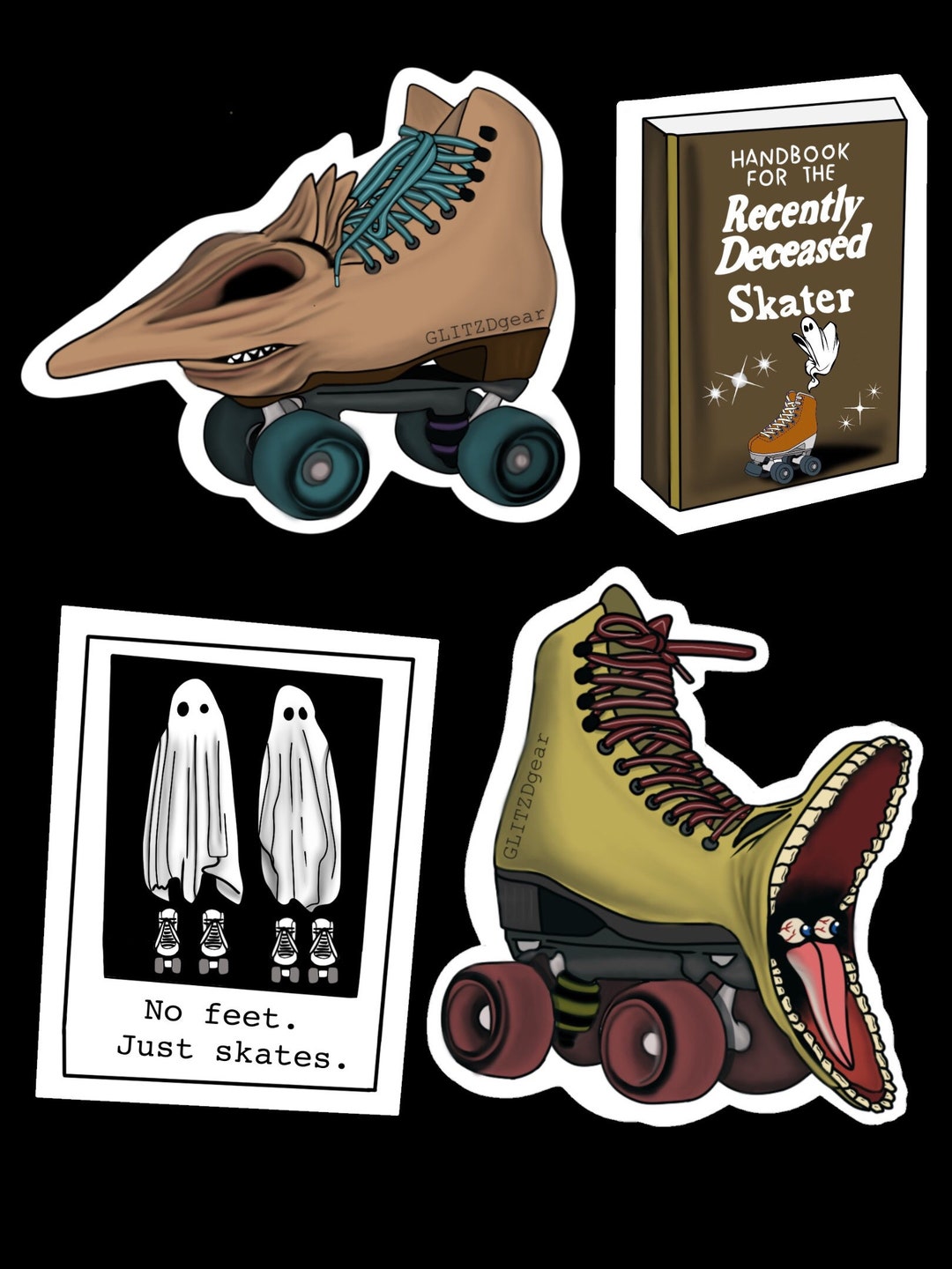 Roller Skate Sticker Pack - Etsy