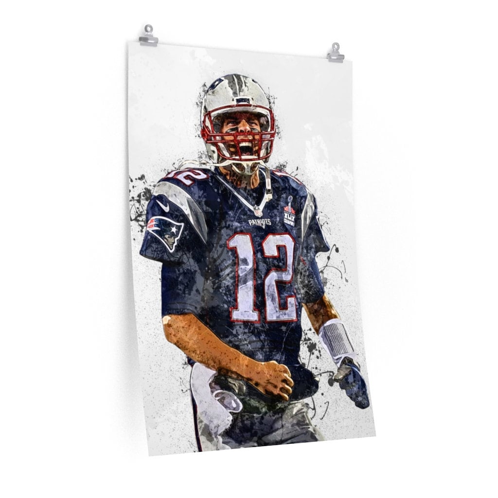 Tom Brady Canvas, Patriots Poster, Premium Tom Brady Poster sold by ...