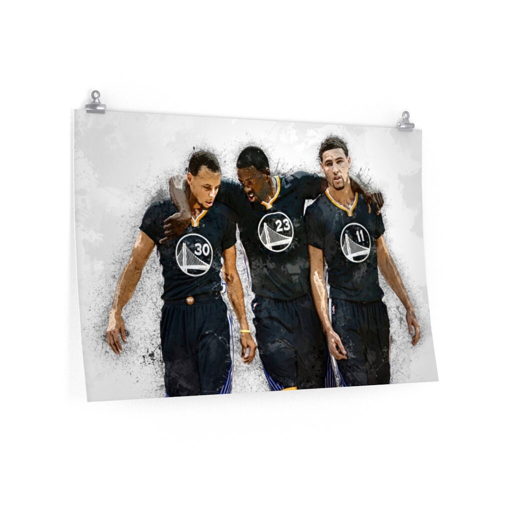 Steph Curry Klay Thompson And Draymond Green Poster Golden Etsy