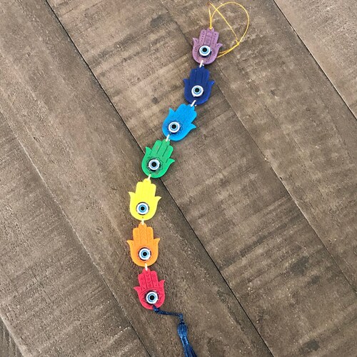 Hamsa Evil Eye Chakra Wall Hanging Yoga Decoration Wall - Etsy