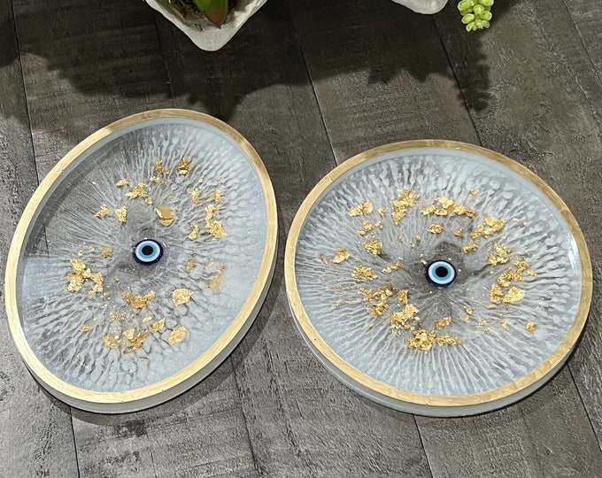 Evil Eye Small Tray Gold or Silver - Etsy