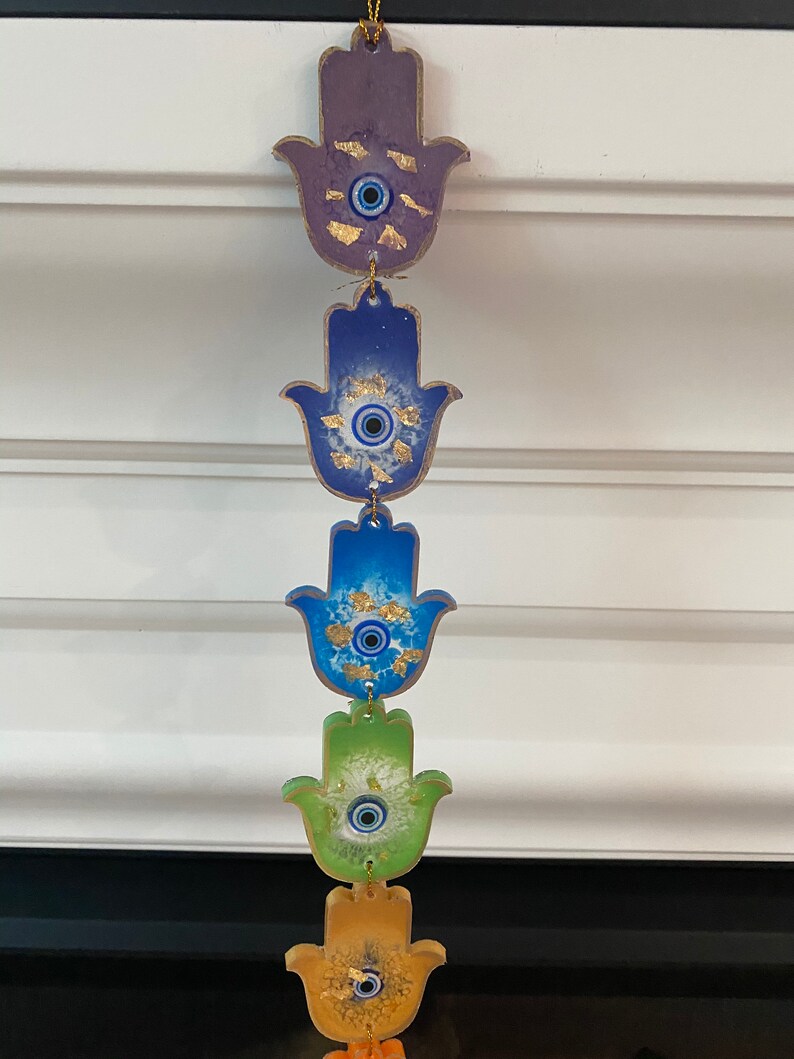 Hamsa Evil Eye Chakra Wall Hanging Yoga Decoration Wall | Etsy