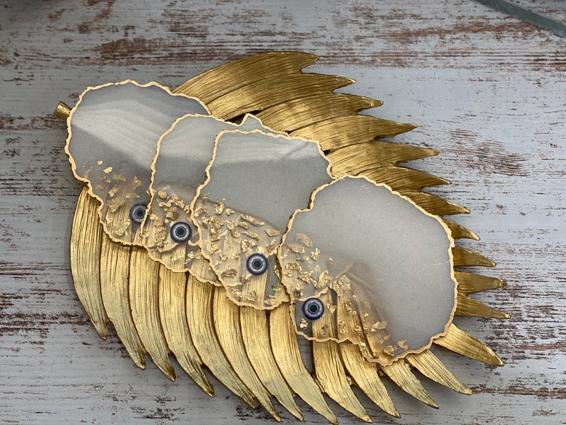 Evil Eye Agate-style Coaster Set - Etsy
