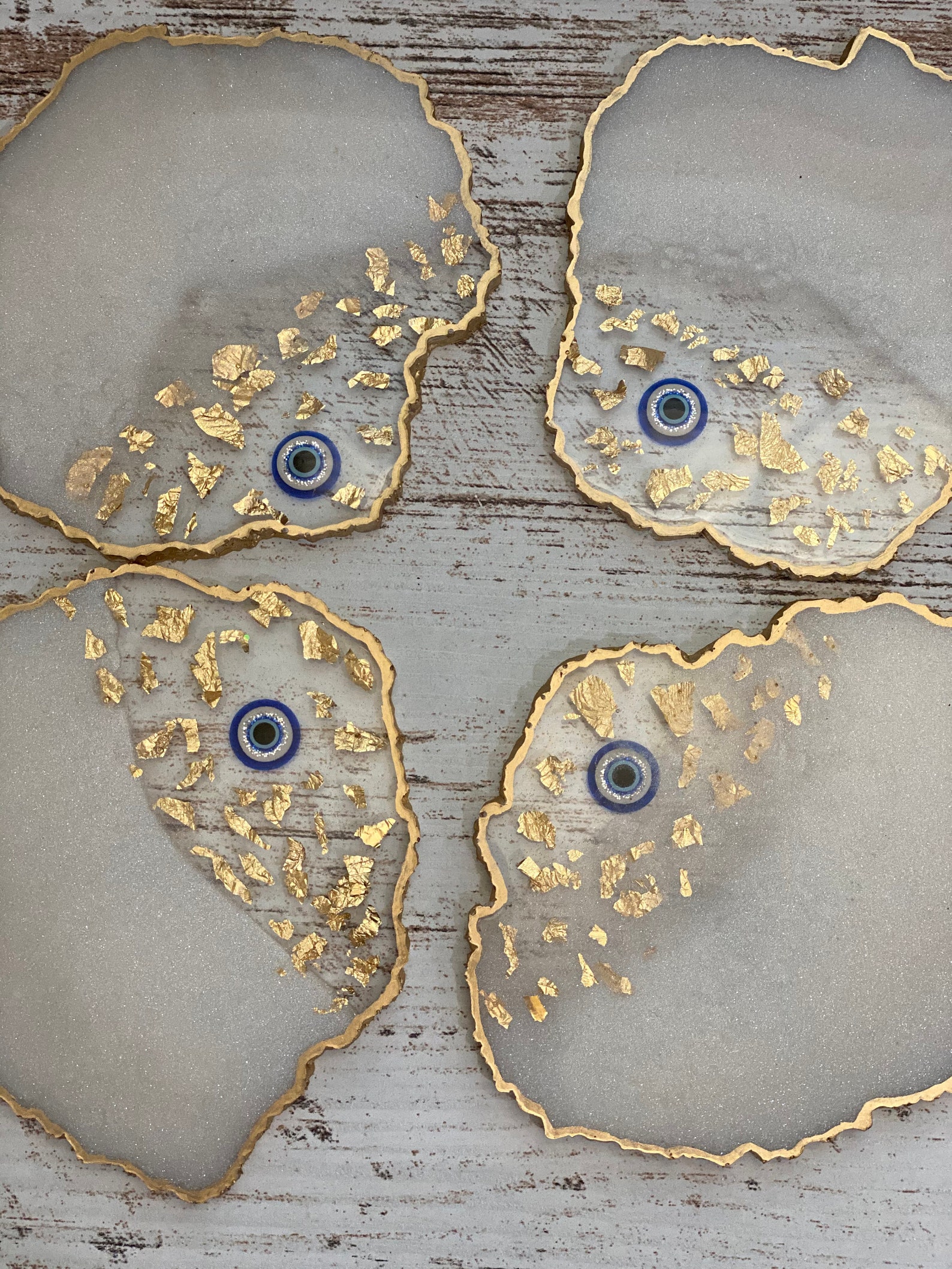Evil Eye Agate-style Coaster Set - Etsy