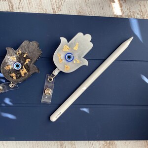 Evil Eye Hamsa Badge Reel | Cute ID Badge Reel - Etsy